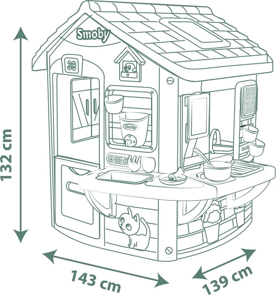 Smoby Domeček Life Mud Cooking rozšiřitelný