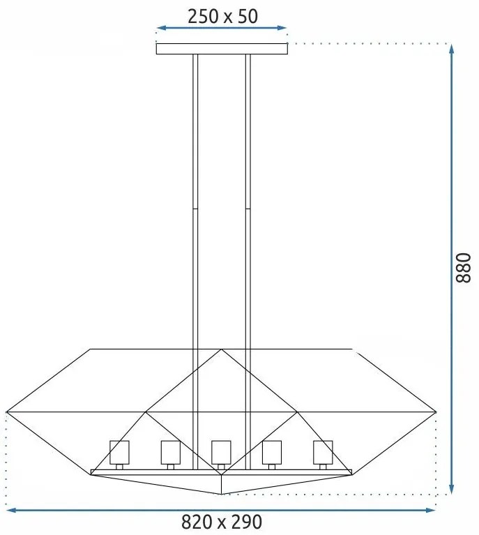 Toolight Závěsné svítidlo APP1037-5CP