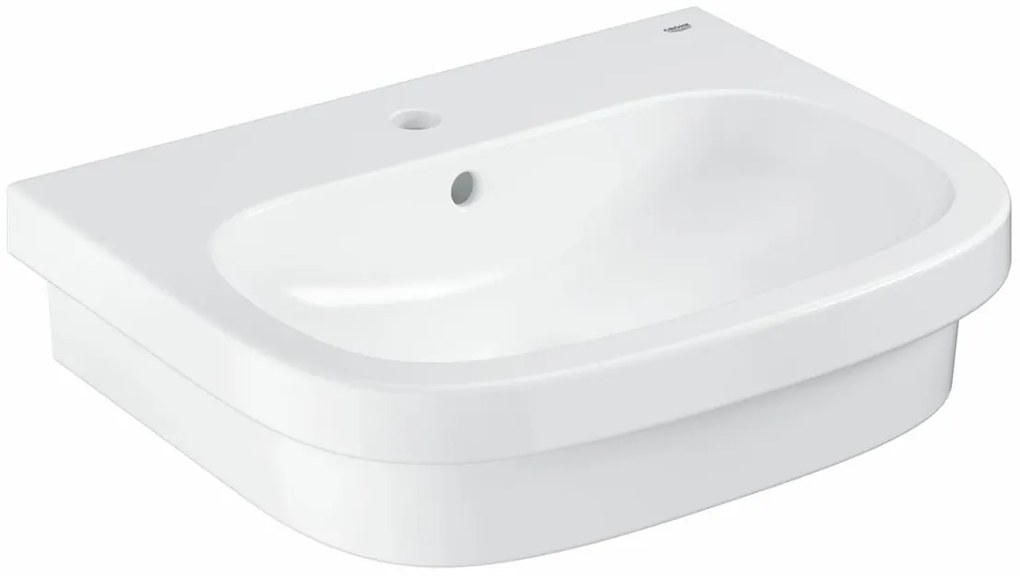 Umyvadlo na desku Grohe Euro Ceramic 60x48 cm alpská bílá otvor pro baterii uprostřed 3933700H