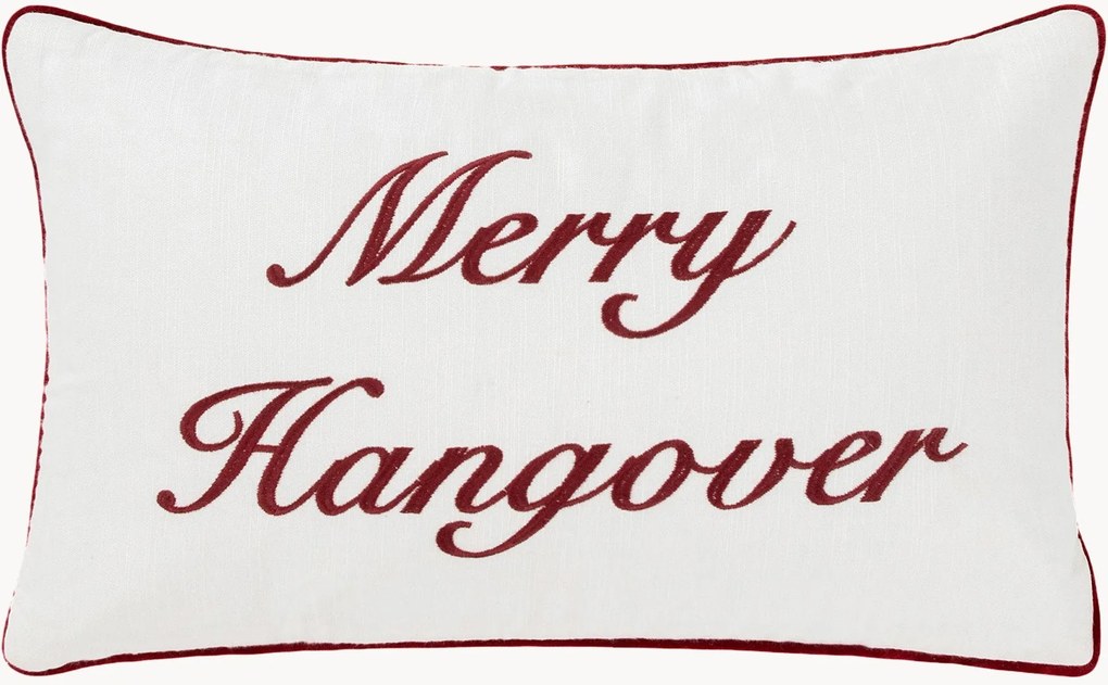 Ručně vyrobený vánoční polštář Merry Hangover