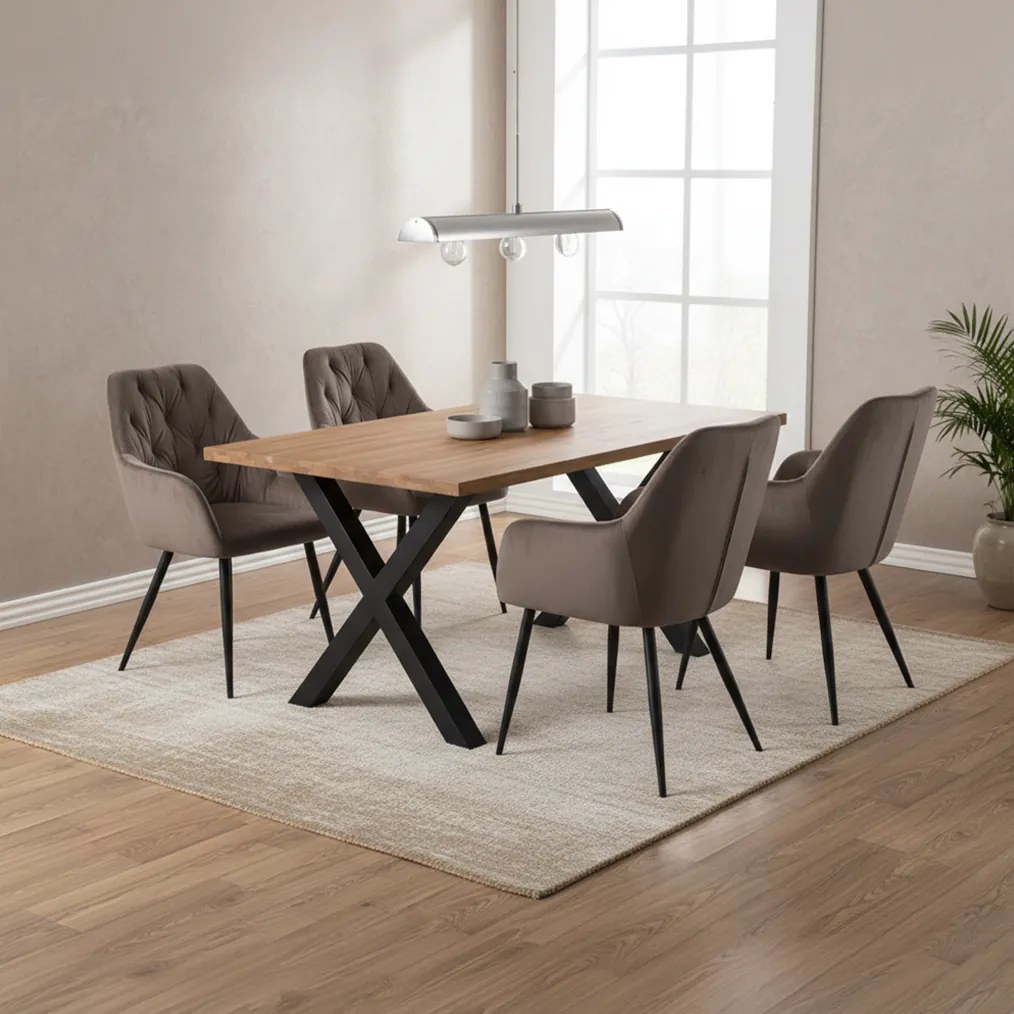 Designové křeslo, hnědá Velvet látka, VERIO NEW
