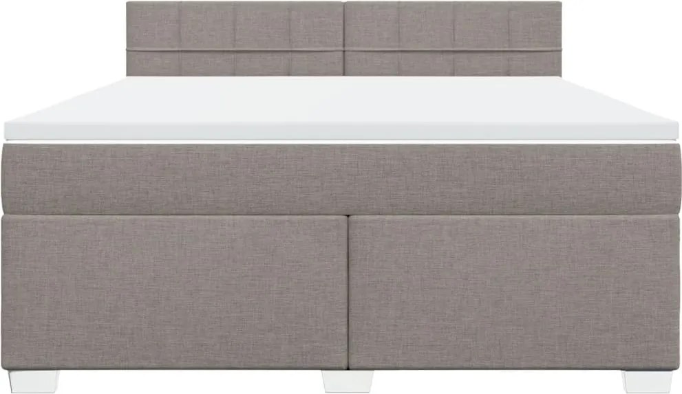Box spring postel s matrací taupe 180x200 cm textil 3288271