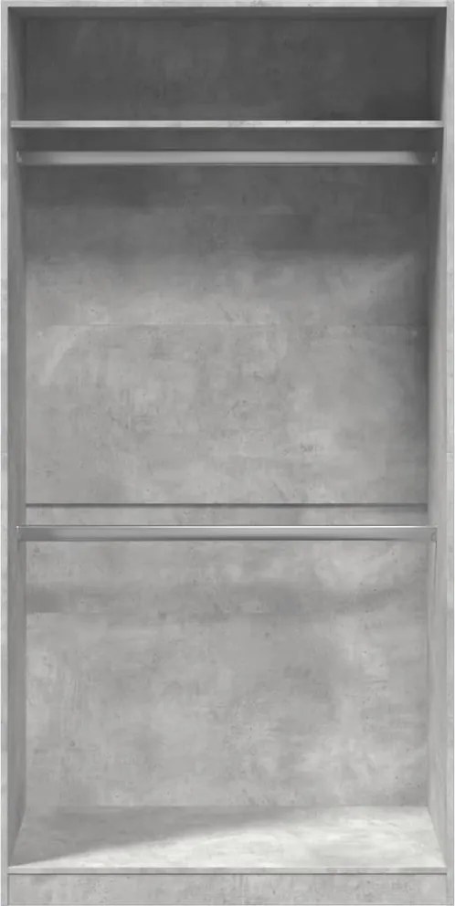 Šatní skříň betonově šedá 100 x 50 x 200 cm dřevotříska 3307804