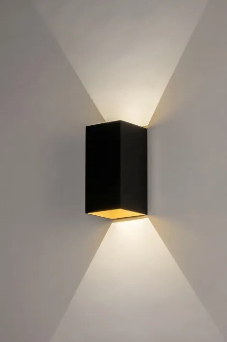 Venkovní nástěnné LED svítidlo Cortenno Black and Gold