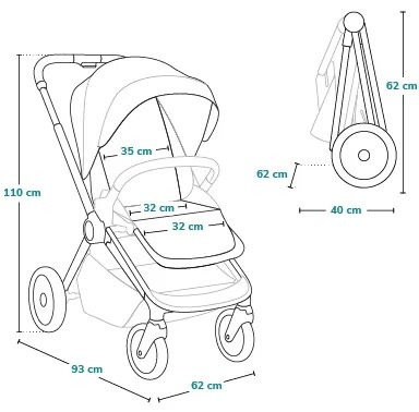 Lionelo - Sportovní kočárek MIKA PLUS Beige Sand