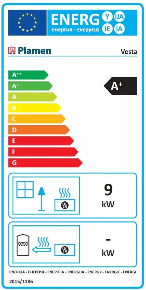 PLAMEN Litinová krbová kamna VESTA - červená