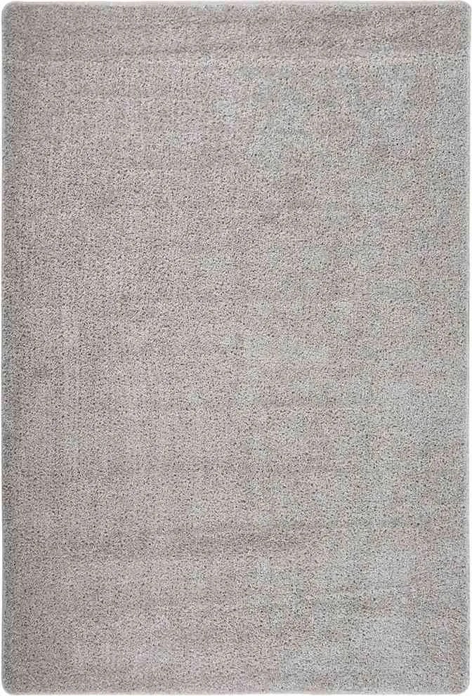 Koberec s dlouhým vlasem světle šedý 140 x 200 cm protiskluzový 340384