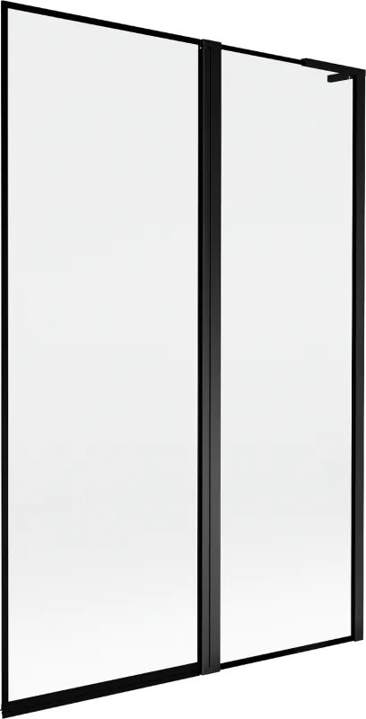 Mexen Mist L, 2-křídlová vanová zástěna, pravá 120 x 150 cm, černý rám, černá - 8A9L-120-011-70-70-P