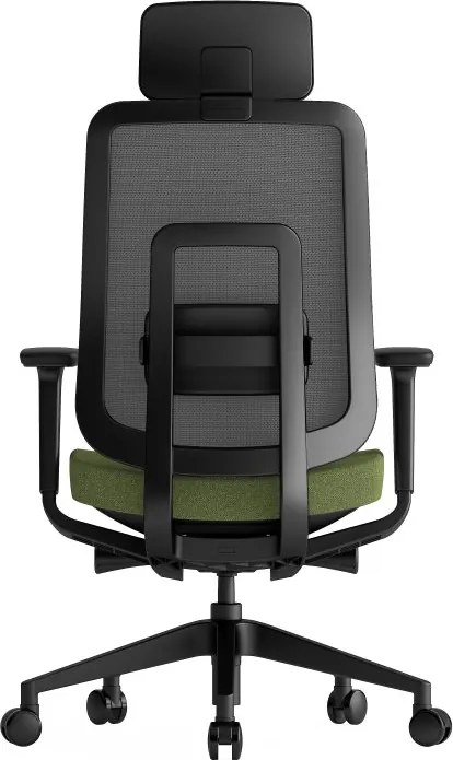 Office Pro Kancelářská ergonomická židle K42 SP – síť/ čalouněná, zelená