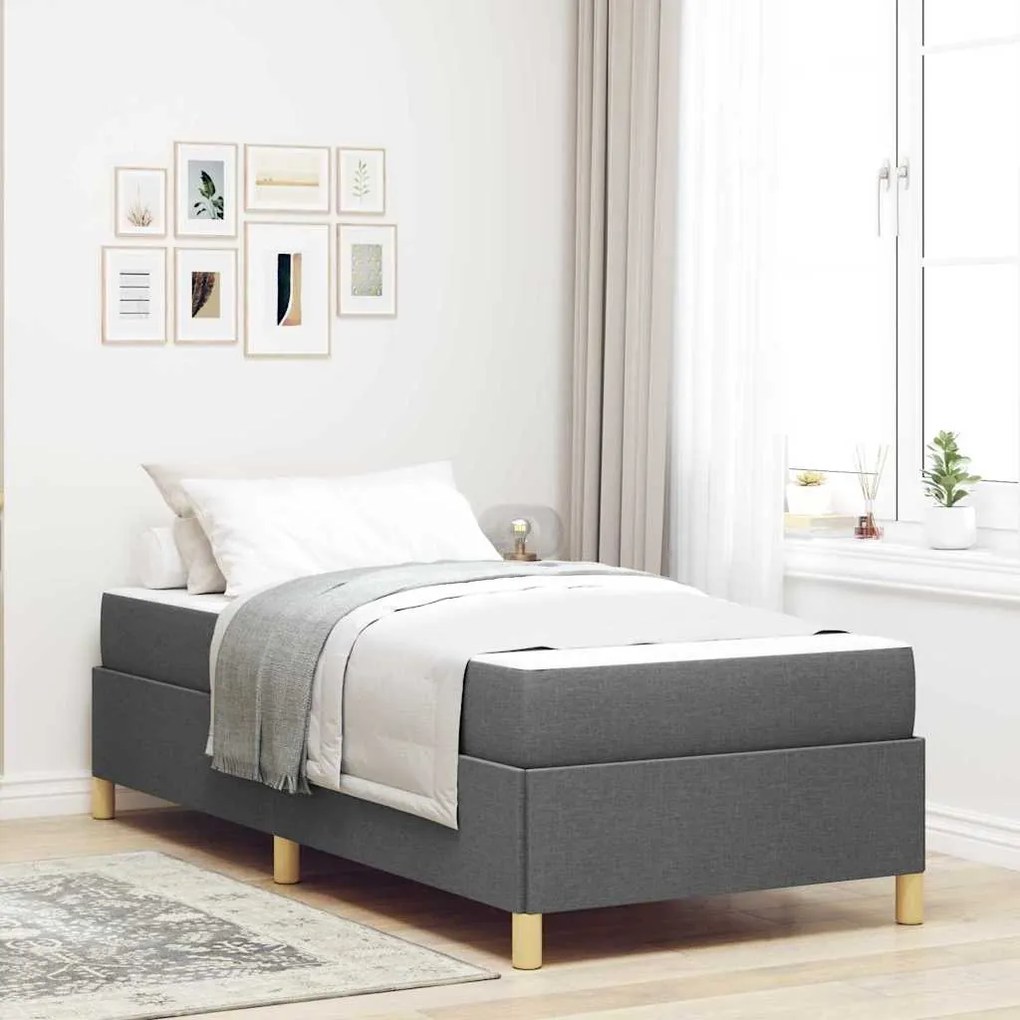 Rám postele Tmavě šedá 90 x 190 cm textil 3398900