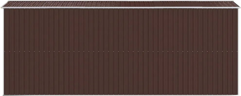 Zahradní kůlna tmavě hnědá 192 x 523 x 223 cm pozinkovaná ocel 3147464