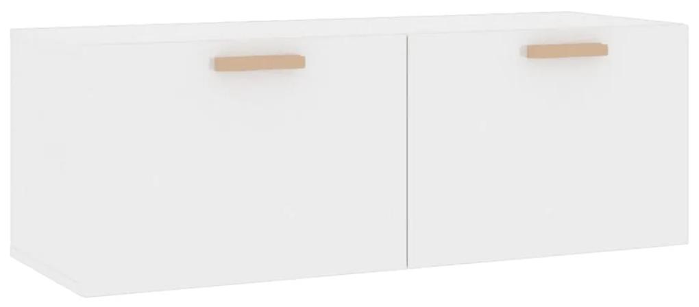 Nástěnná skříňka lesklá bílá 100x36,5x35 cm kompozitní dřevo - Default Title
