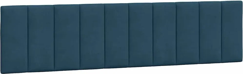 Postel s matrací Hanko modrá 200 x 200 cm samet 3208620