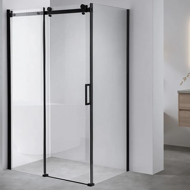 BPS-koupelny Obdélníkový sprchový kout HYD-OK14C 120x90 černá/transparent - bez vaničky