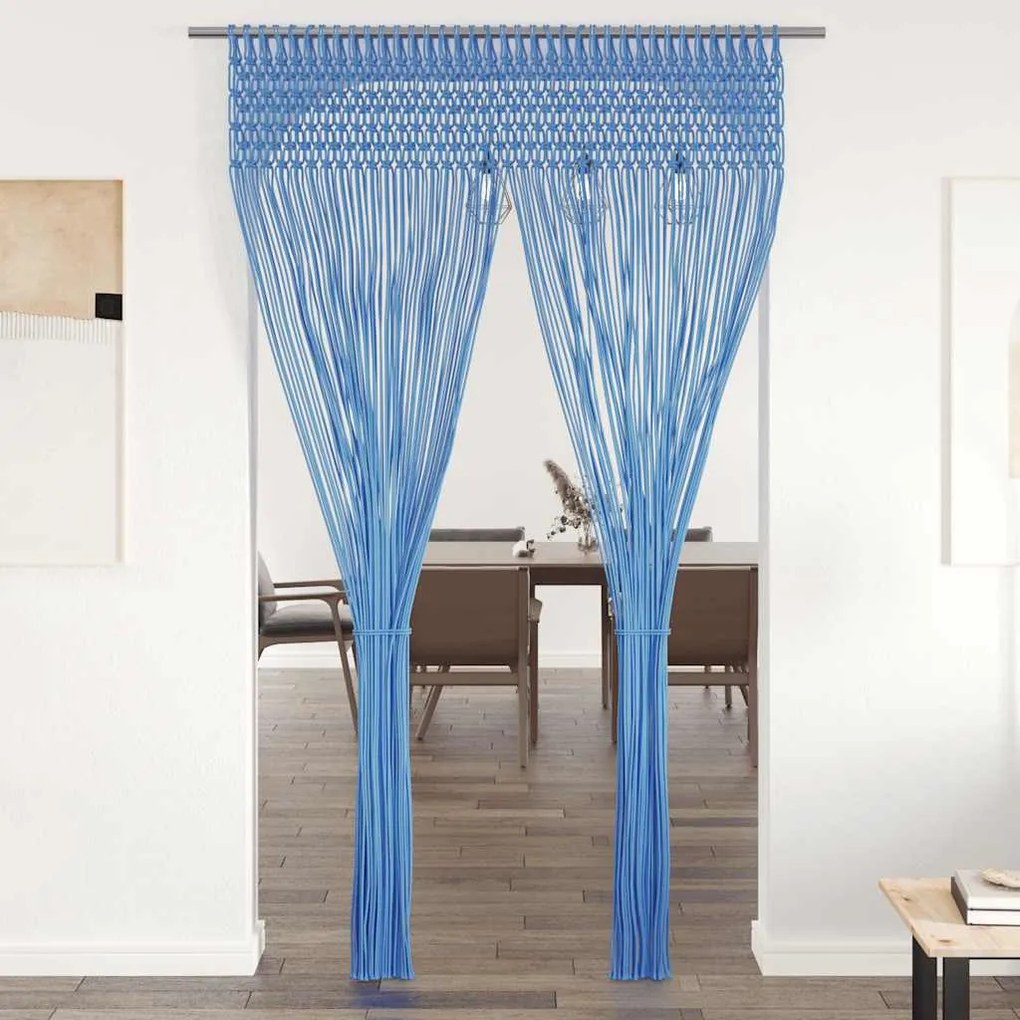 Macramé závěs modrý 140 x 240 cm bavlna 323985
