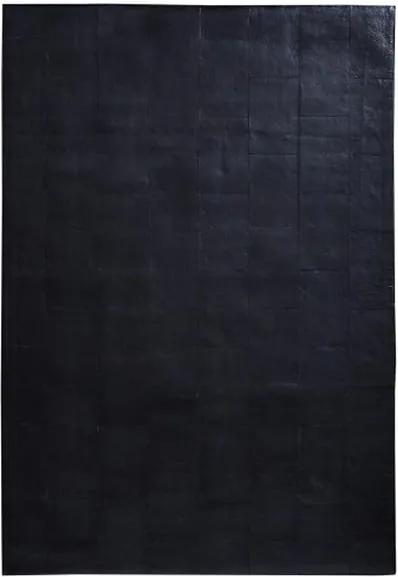 Černý koberec z pravé kůže Fuhrhome Athens, 120 x 180 cm