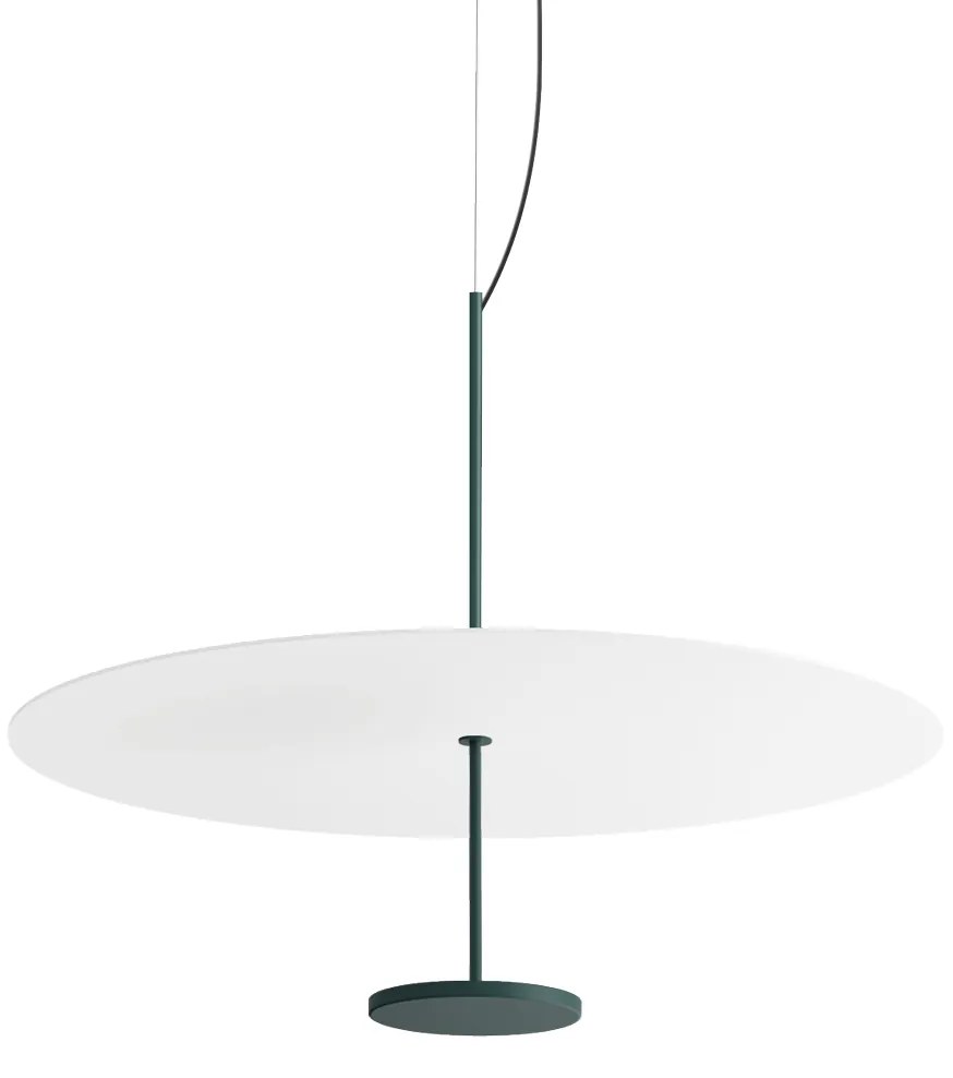 Linea Light Stilo_P, závěsné svítidlo pro nepřímé osvětlení, 32W LED 2700K, bílá/tyrkysová, prům. 74,5cm