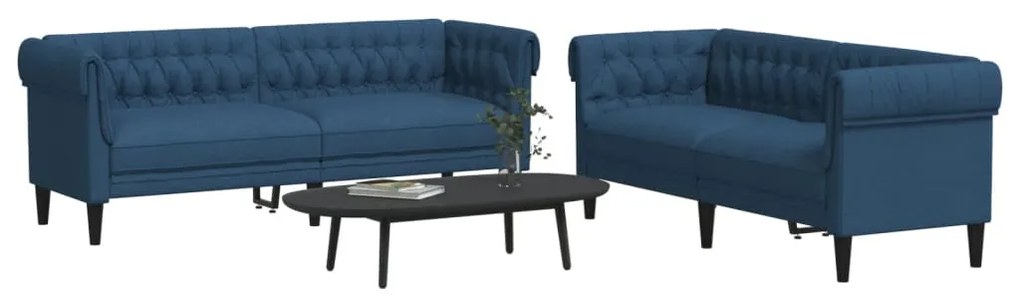 2dílná sedací souprava modrá textil 3209206