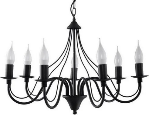 Lustr SOLLUX Minerwa 7 E14 7x40W bez zdroje SL.0219 černá