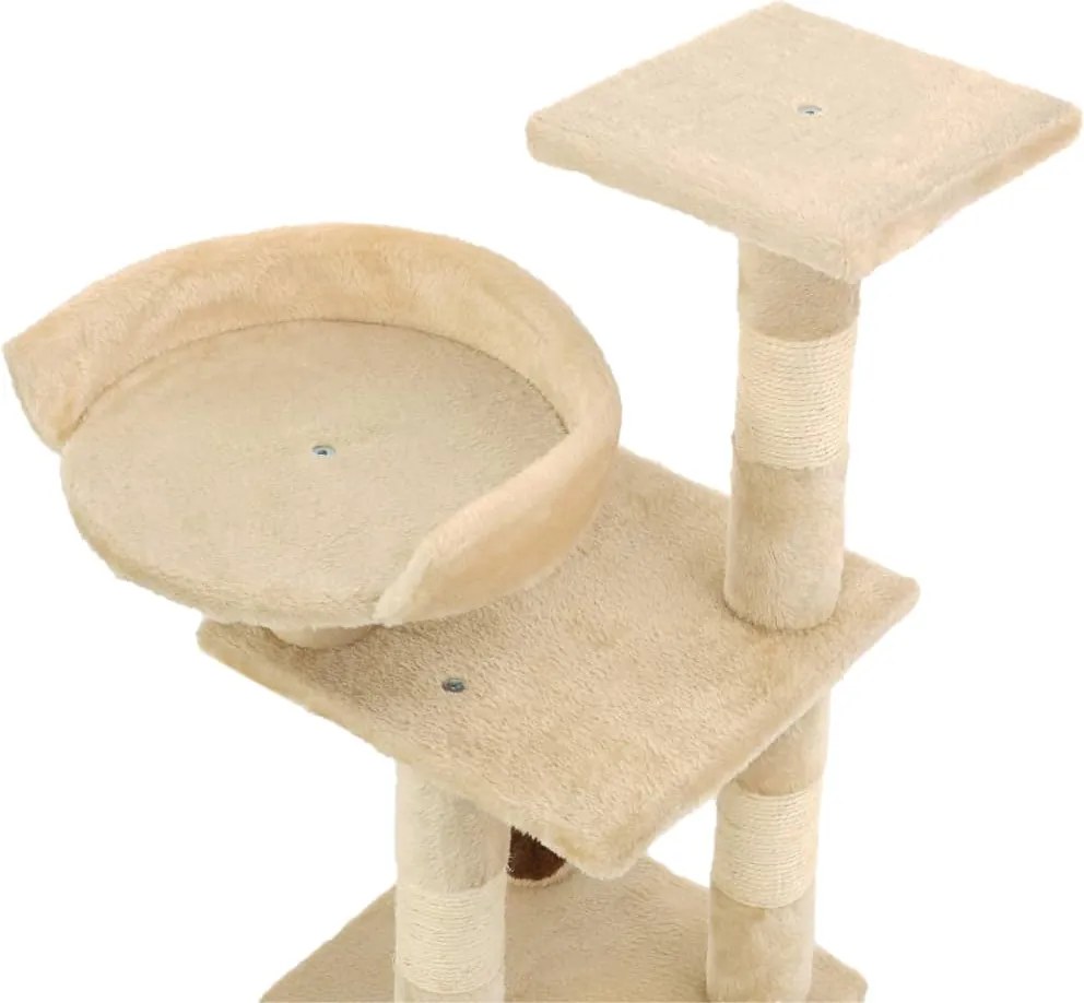 Škrabadlo pro kočky se sisalovými sloupky 65 cm béžové 170609