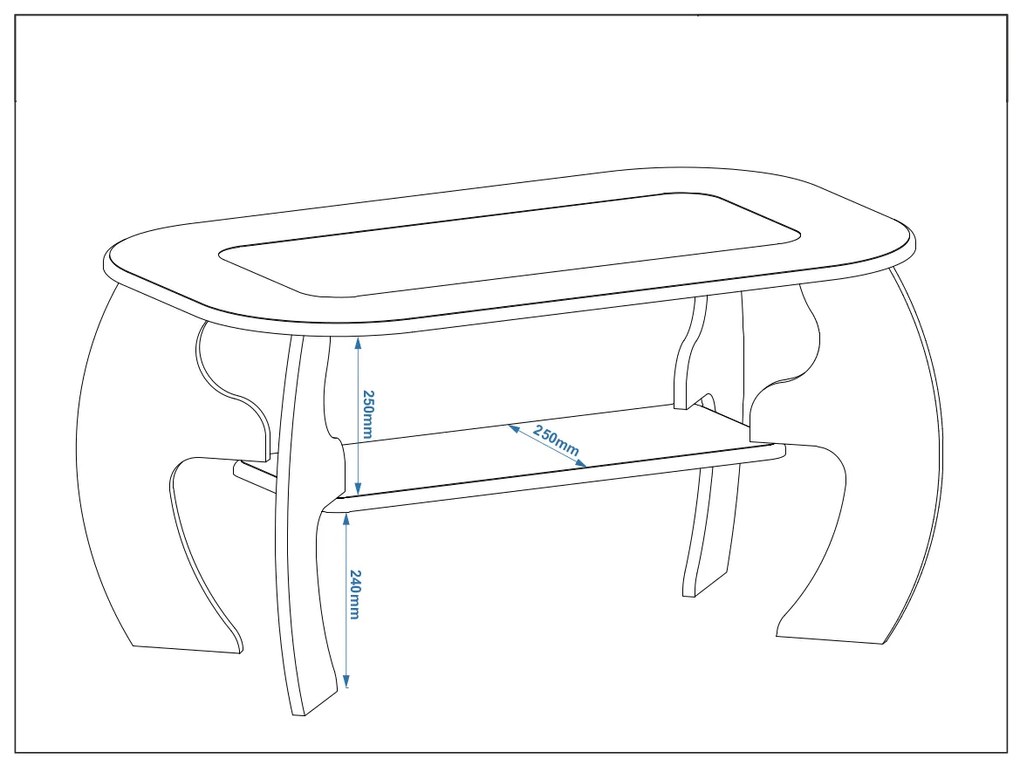 Vomaks unit, s.r.o. Konferenční stolek SAKURA MDF Barva: wenge