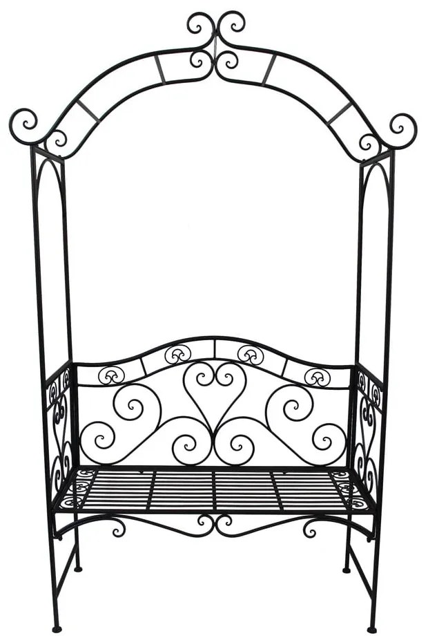 Černá kovová zahradní lavice Colima – Garden Pleasure