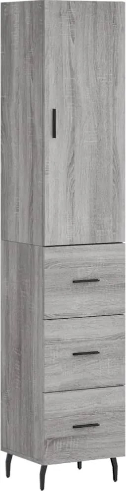 Skříň highboard šedá sonoma 34,5 x 34 x 180 cm kompozitní dřevo 3198871