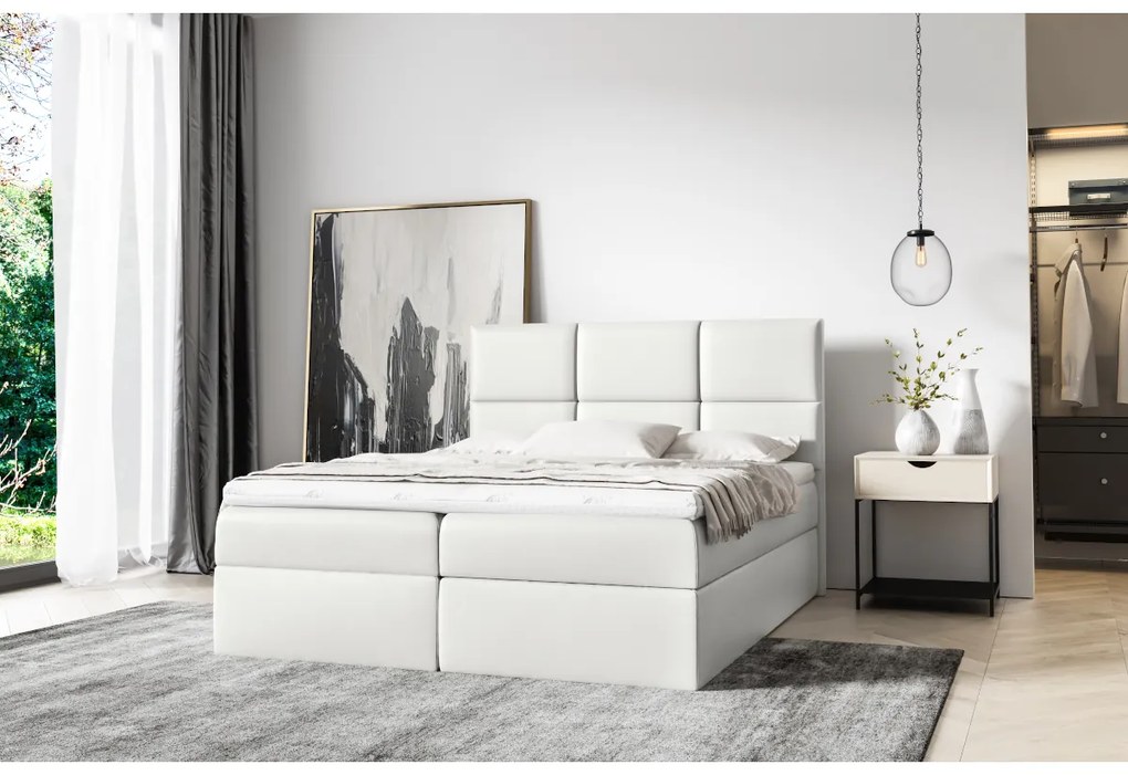 Expedo Čalouněná postel boxspring IZMIR + topper, 160x200, madryt 920