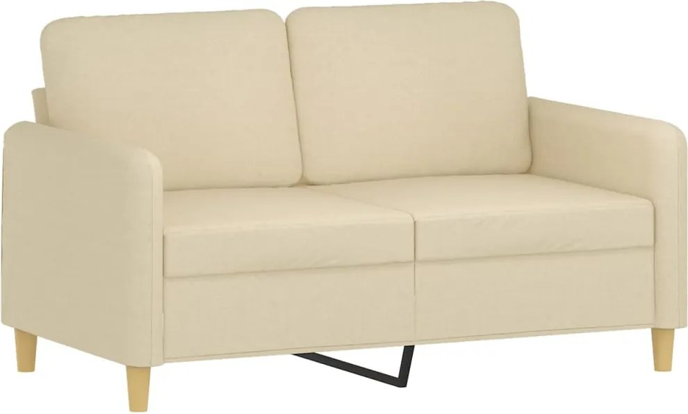 2místná pohovka s polštáři krémová 120 cm textil 3200903