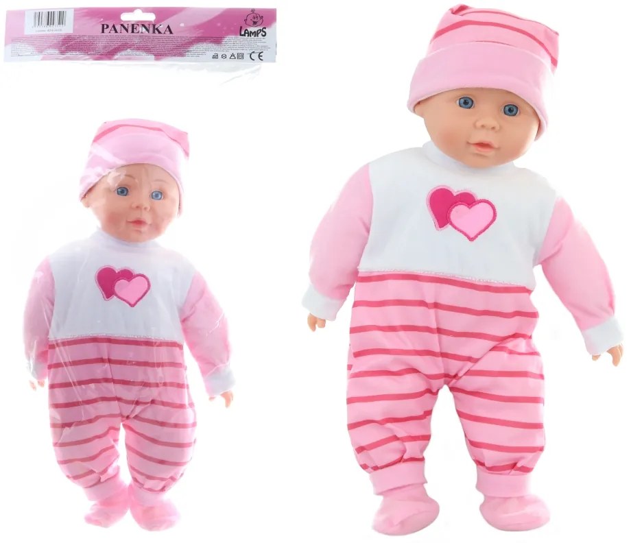 Miminko holčička se zvukem - srdíčka 40 cm