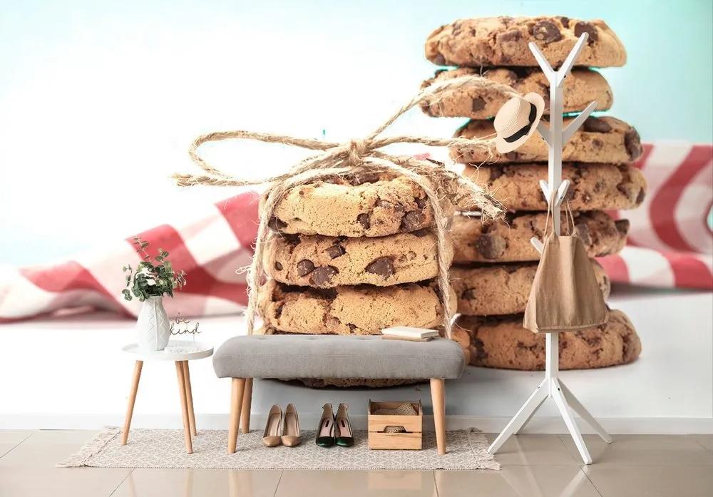 Samolepící fototapeta americké cookies sušenky - 450x300 cm