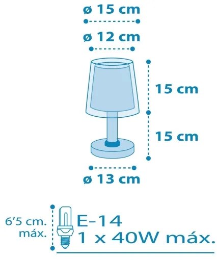 Dalber 81191T - Dětská lampička LIGHT FEELING 1xE14/40W/230V