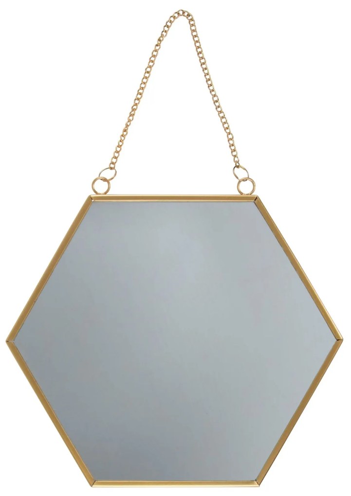 Sass & Belle Zlaté zrcadlo na zavěšení ve tvaru šestiúhelníku Touch of Gold