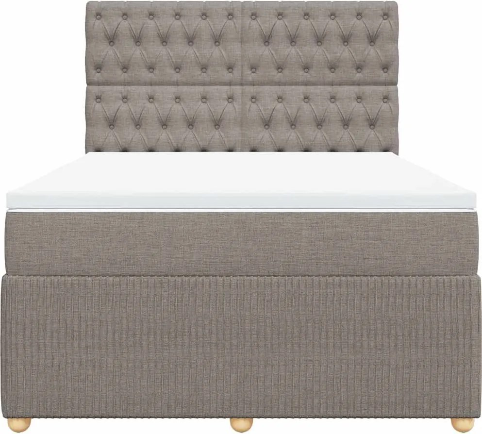 Box spring postel s matrací taupe 140x200 cm textil 3292090