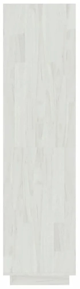 Petromila Knihovna / dělicí stěna bílá 60 x 35 x 135 cm masivní borovice