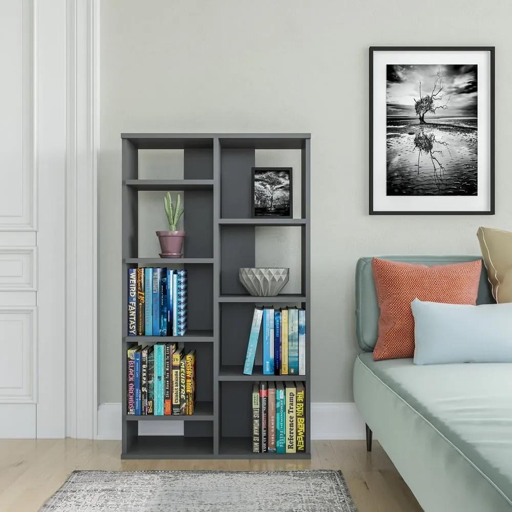 Antracitová knihovna 72x124 cm Keota – Kalune Design