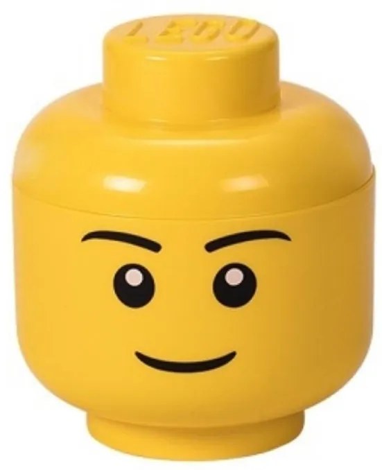 OnaDnes -20% Lego® Žlutý úložný box ve tvaru hlavy LEGO® Boy 19 cm