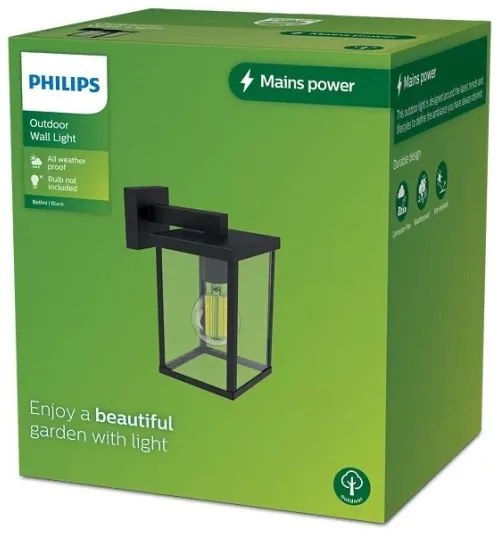 Philips - Venkovní nástěnné svítidlo BELLINI 1xE27/25W/230V IP44