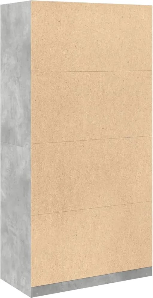Šatní skříň betonově šedá 100 x 50 x 200 cm dřevotříska 3307732