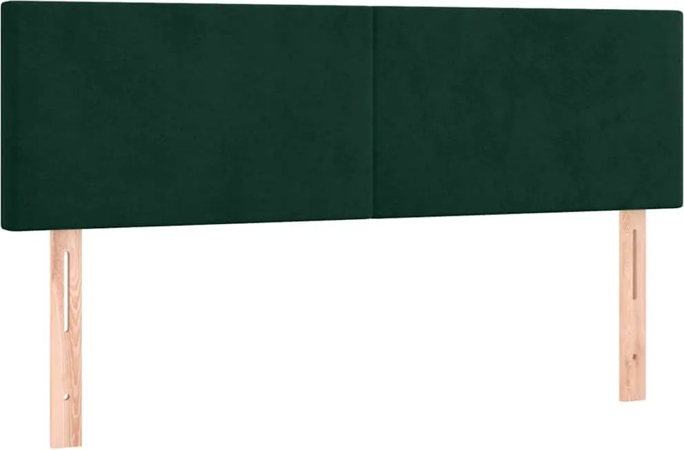 Box spring postel s matrací tmavě zelená 140x200 cm samet 3130844