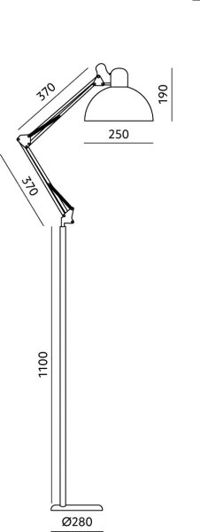 Brilagi - Flexibilní stojací lampa TASKER 1xE27/60W/230V 157 cm černá