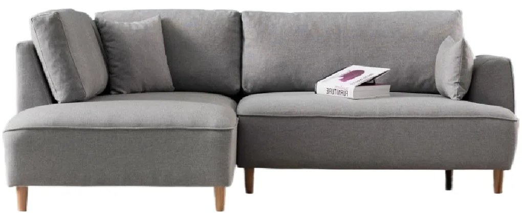 Hanah Home Rohová pohovka FELIX světle šedá levá 825BLC1373