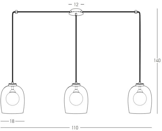 Zambelis 22146 - Lustr na lanku 3xG9/5W/230V pavouk černá