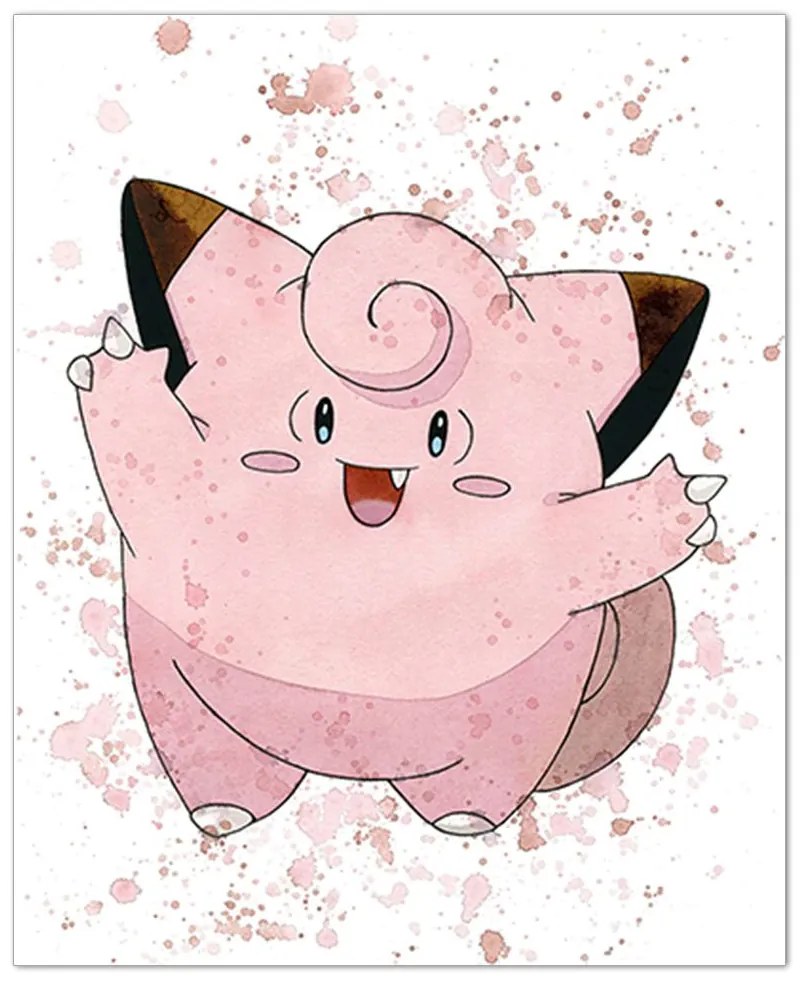 Obraz s motivem Pokémon - 4 rozměry Rozměr: 13x18 cm, Varianta: Clefairy