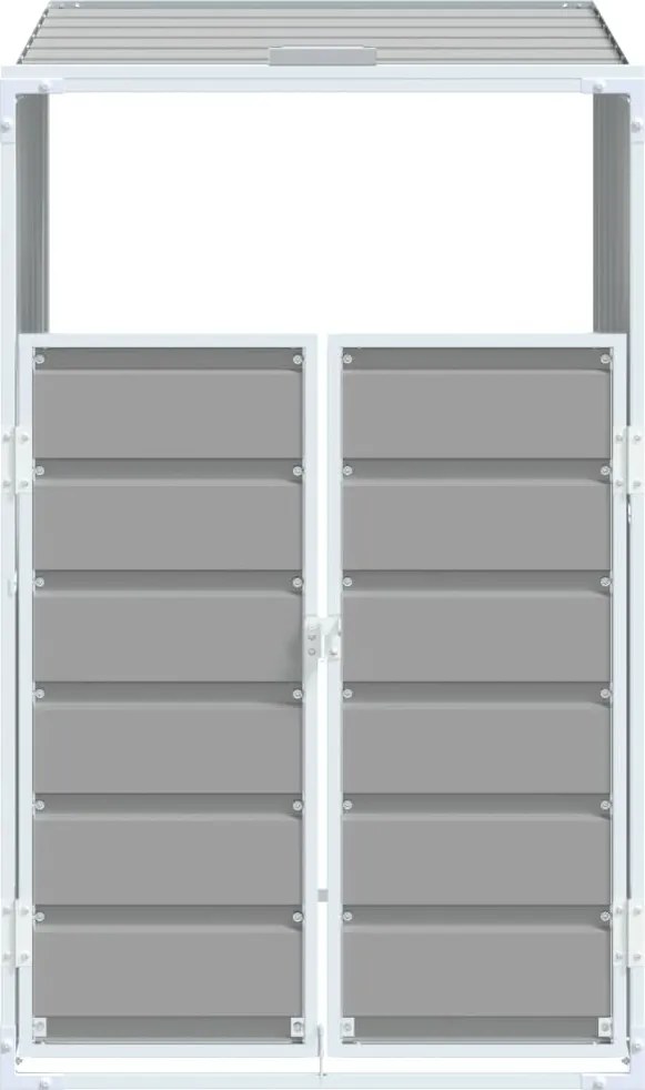 vidaXL Box na 1 popelnici 72 x 81 x 115 cm ocel [4006171] Barva: Šedá