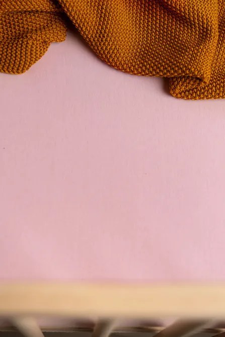 Sensillo Prostěradlo do postýlky Bambusová Jednobarevná Barva: Modrá, Velikost: 140 x 70 cm