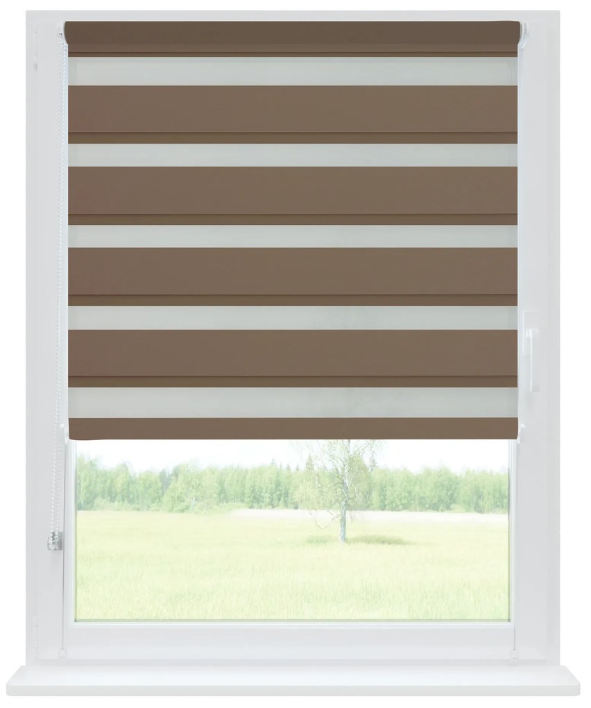 Dekodum Zatemňovací roleta den a noc Tmavě béžová 78x220 cm