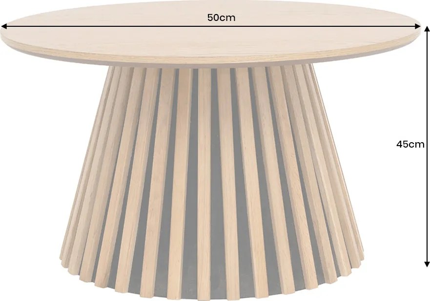 Konferenční stolek Wadeline50 cm dubová dýha