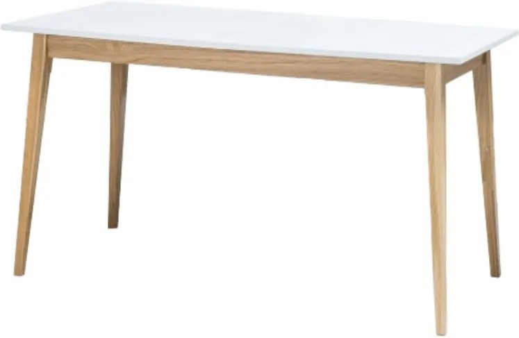 MAXIVA Jídelní stůl rozkládací - CESAR, 120x68, bílá/dub