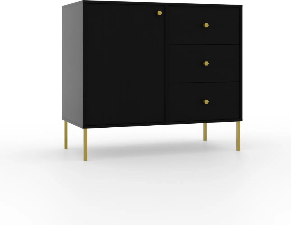 ADRK Furniture Komoda 1D 3S Tili CHES-TIL-1D-3S-B
